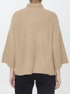 Max Mara Cashmere Turtleneck Sweater With Twisted Knitting