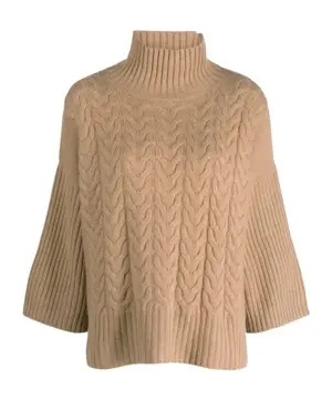Max Mara Okra Turtleneck Long-sleeved Jumper - Brown