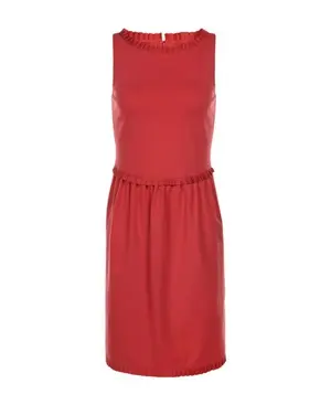 Emporio Armani Sleeveless Dress With Ruffled Neckline - No
