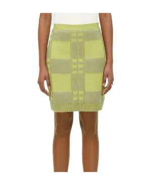 Bottega Veneta Logo Waffle Skirt