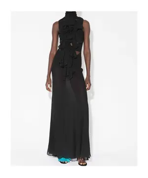 Alaïa Sleeveless High Neck Dress With Bow Detail