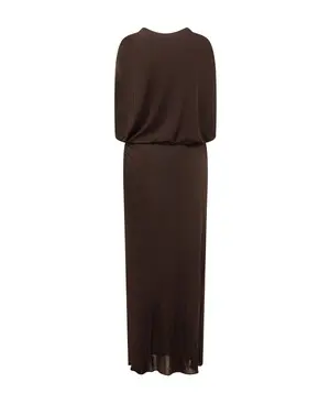 LANVIN Cut-out Detailed Crewneck Maxi Dress - Black