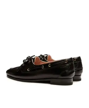 Bally Leather Almond Toe Loafers - Black