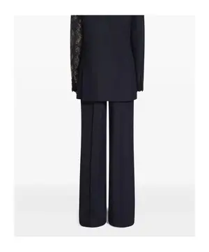Dries Van Noten Pressed Creased Straight-leg Trousers - Blue