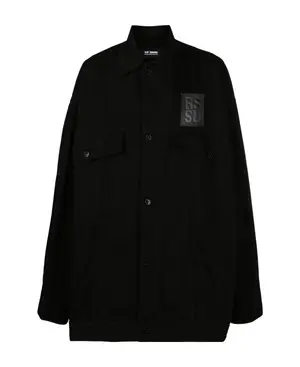 Raf Simons Logo Long-sleeved Shirt - Black