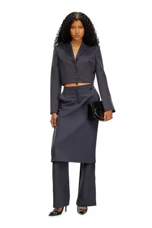 DIESEL® Cropped Blazer With Hook Buckle Closure