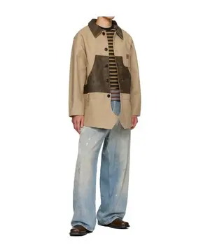 Andersson Bell Beige Carpenter Paneled Jacket