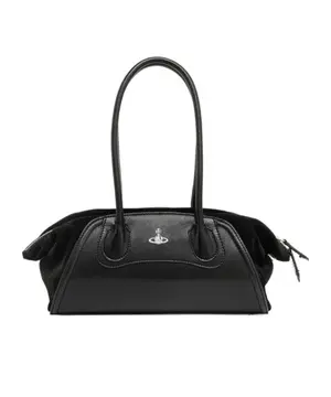VIVIENNE WESTWOOD Small Shirley Orb Plaque Shoulder Bag - Black
