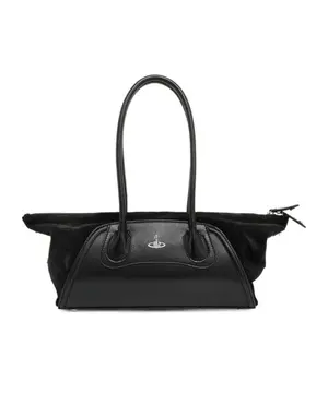 VIVIENNE WESTWOOD Small Shirley Orb Plaque Shoulder Bag - Black