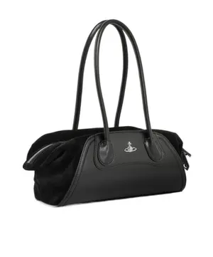 VIVIENNE WESTWOOD Small Shirley Orb Plaque Shoulder Bag - Black