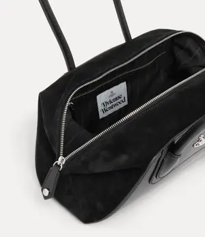 VIVIENNE WESTWOOD Small Shirley Orb Plaque Shoulder Bag - Black