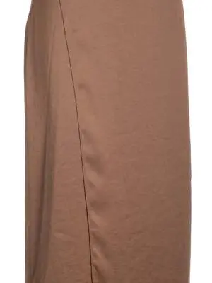 Theory Crushed Satin Wrapped Midi Skirt