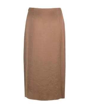 Theory Crushed Satin Wrapped Midi Skirt