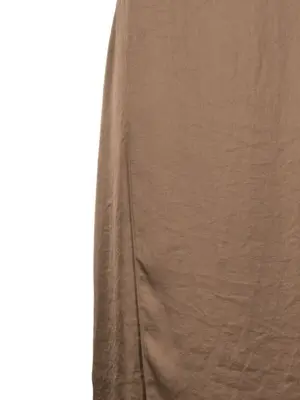 Theory Crushed Satin Wrapped Midi Skirt