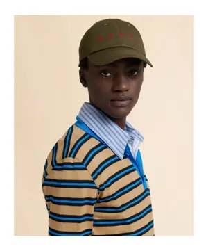 Marni Logo Embroidered Baseball Cap - Deep Sage