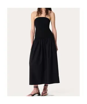 RAG  BONE Rag & Bone Irina Mixed-media Strapless Dress