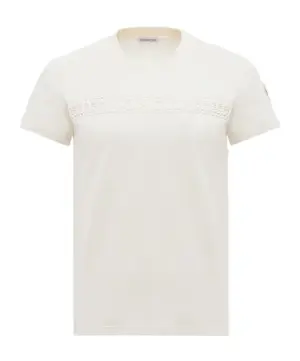 Moncler Embroidered Logo T-shirt - White
