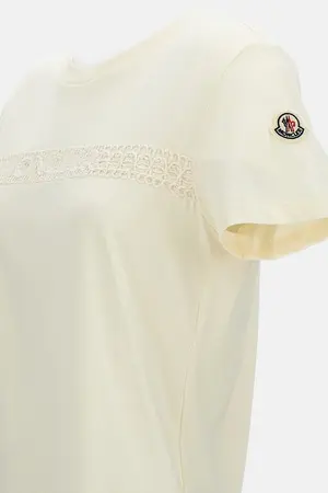 Moncler Embroidered Logo T-shirt - White