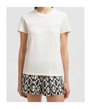 Moncler Embroidered Logo T-shirt - White