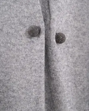 Fabiana Filippi Wool Dress With Metallic Detail - Gray