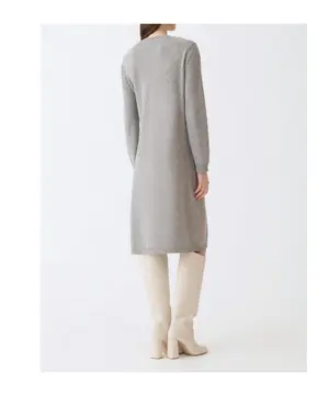 Fabiana Filippi Wool Dress With Metallic Detail - Gray