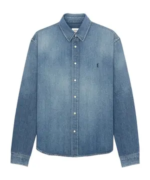 Saint Laurent Long Sleeve Denim Shirt