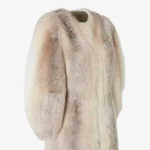 Fendi Fur Oversized Coat - White