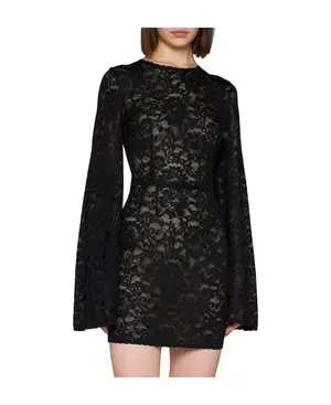Dolce & Gabbana Long Sleeve Lace Mini Dress