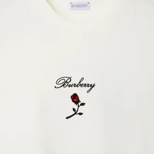 Burberry Logo Embroidered Crewneck T-shirt