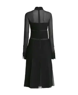 Proenza Schouler Sheer-panel Pleated Midi Dress