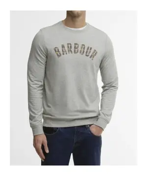 Barbour Plaid Logo Crewneck Sweater