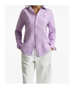 Polo Ralph Lauren Long Sleeve Linen Shirt - Lavender