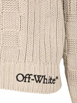 Off-White Arrow 3d Stitch Crewneck Knitted Jumper