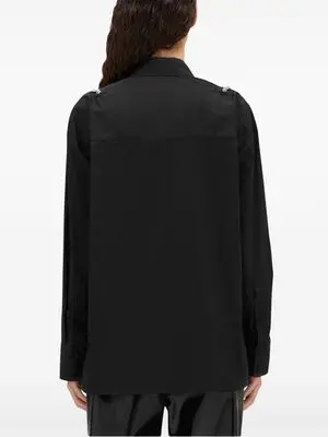 MSGM Zip-detailed Long-sleeve Shirt