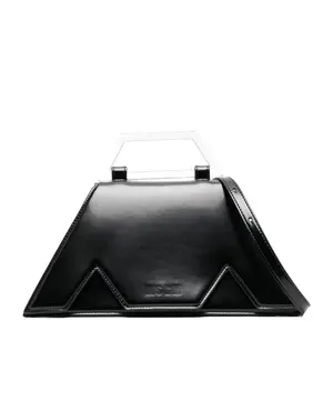 MSGM Trapezoidal Logo Shoulder Bag - Black