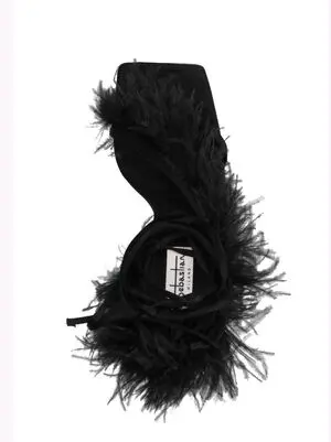 SEBASTIAN MILANO Tie High-heeled Sandals With Feather Detailing