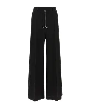 Rick Owens Concordian Tailored Flannel Wide-leg Trousers