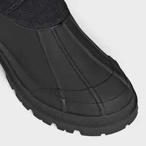 Celine Riley Lace-up Boots In Canvas - Black