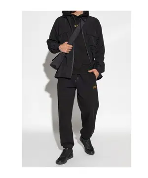 Versace Logo Embossed Shirt Jacket - Black