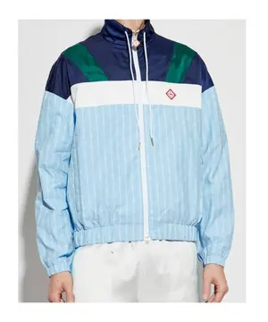 Casablanca Pinstripe Pattern Track Jacket - Multi-color