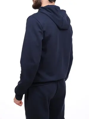 EA7 Logo Hooded Zip-up Jacket