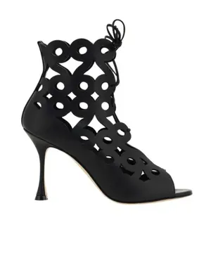 Manolo Blahnik Lace Booties