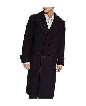 AMI Paris Double-breasted Virgin Wool Overcoat