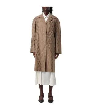 Fendi Ff Printed Long-sleeve Coat