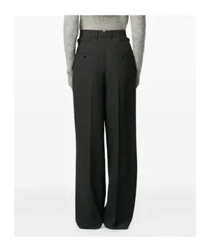 AMI Paris High-waisted Pleated Trousers