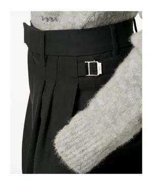 AMI Paris High-waisted Pleated Trousers