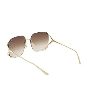 Gucci Square Frame Rimless Sunglasses