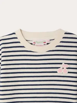 Bonpoint Lilas" Striped T-shirt - Indigo