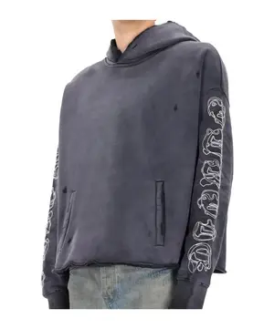 PURPLE BRAND Gothic Outline Hoodie - Black