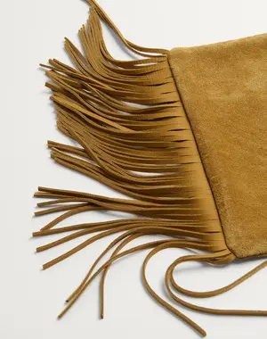 Valentino Garavani Suede Shoulder Bag With Fringe Detail
